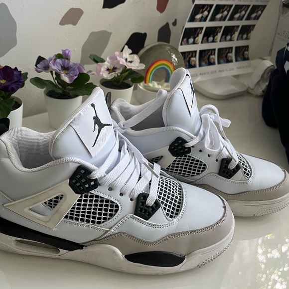 Nike | Shoes | Nike Air Jordan Retro 4s In Military Black | Poshmark